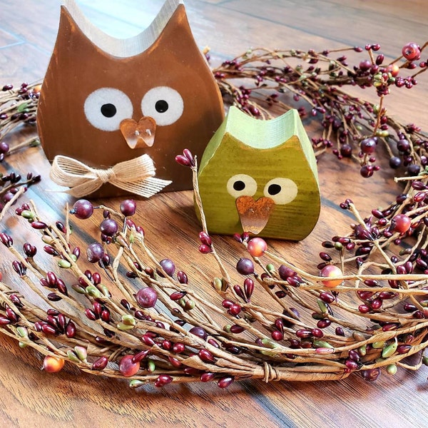 RESTOCKED! Wood Owl Fall Decor. Tiered Tray Fall Decorations. Halloween ...