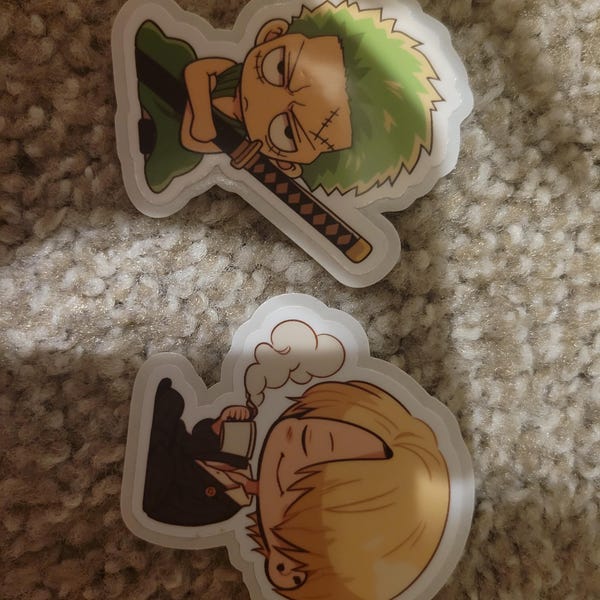 Chibi Anime Die-cut Sticker Vibrant Colors, Glossy Finish, Laminated ...