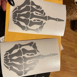 Peace Sign Skeleton Hand Vinyl Decal Sticker Many Sizes and | Etsy
