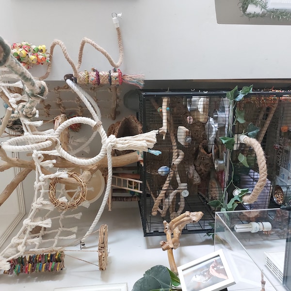 Pet Cargo Net for Cage Pet Rat Toy Accessories, Climbing Net, Fall ...