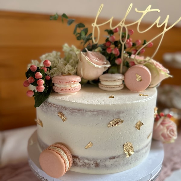 Elegant 50 Cake Topper - Perfect for Milestone Celebrations |fifty Cake ...