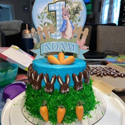 Peter Rabbit Cake Topper, Easter Cake Topper, Bunny Cake Topper, Peter ...