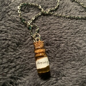 Embalming Fluid 2ml Glass Bottle Necklace Charm Cork Pendant | Etsy