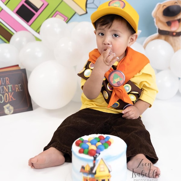 Russel UP Inspired Costume Kids & Adult Sizes, Sash W/ 1 1/4" Buttons ...