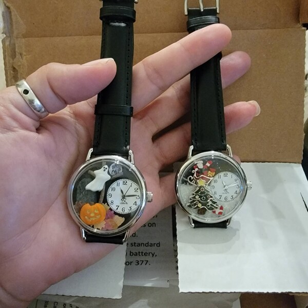 Spooky Halloween Watch With or Without Bats, Glow-in-the-dark Pumpkin ...