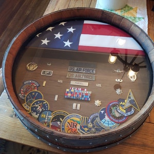 Michelle Thomas Flag Display Option for Wine Barrel Shadow Box - Etsy