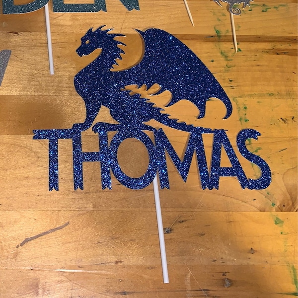 Custom Dragon Cake Topper, Dragon Birthday Party Decor, Fairytale Party ...