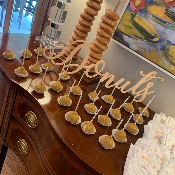 Donut Wall Sign for Wedding or Party Decor Dessert Table, Donut Sign ...