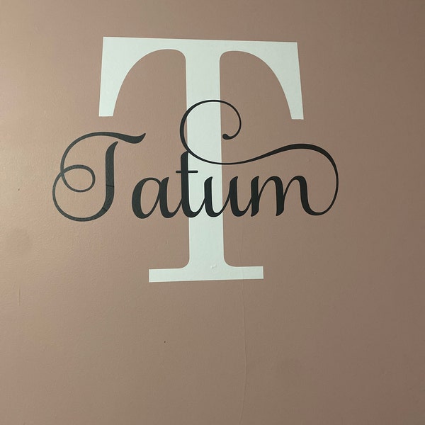 Fancy Name Decal, Fancy Wall Decal, Boy Wall Decal, Vinyl Name Decal ...