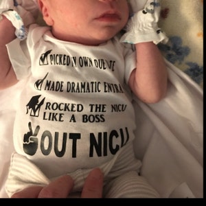 Peace Out NICU NICU Baby Onesie Nicu Graduate Going Home Onesie Preemie ...