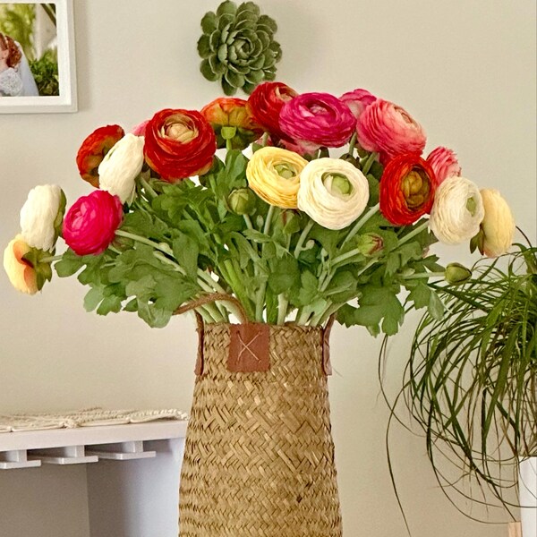 Real Touch Artificial Ranunculus Arrangement | 20 Inches Stems Faux ...