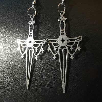 2pcs Stainless Steel Sword Charm, Sword Pendant, Knife Charm, Steel ...