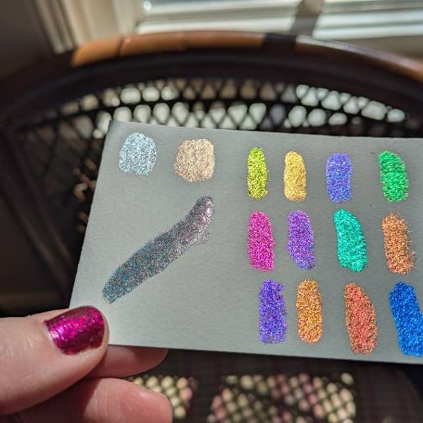 Shimmer Watercolor Set for Artist Dot Card Chrome Watercolor Trial Pack ...