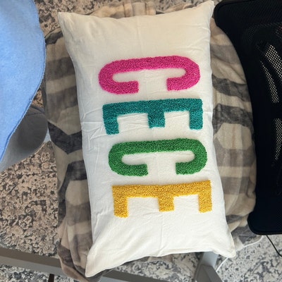 Personalized Zip Code Pillowcase, Punch Needle Pillow, Custom ...