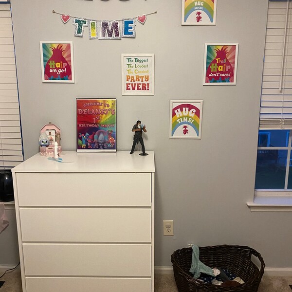 Trolls Inspired Wall Art Set - Etsy