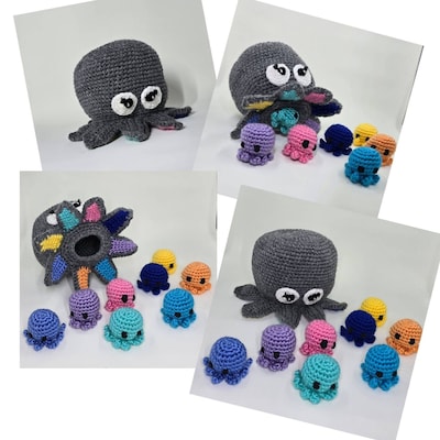 LOW SEW Memory Game Octopus Surprise, Amigurumi Crochet Pattern ...
