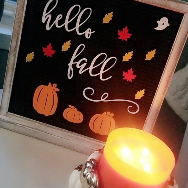 Hello Fall Cursive Letters - Etsy