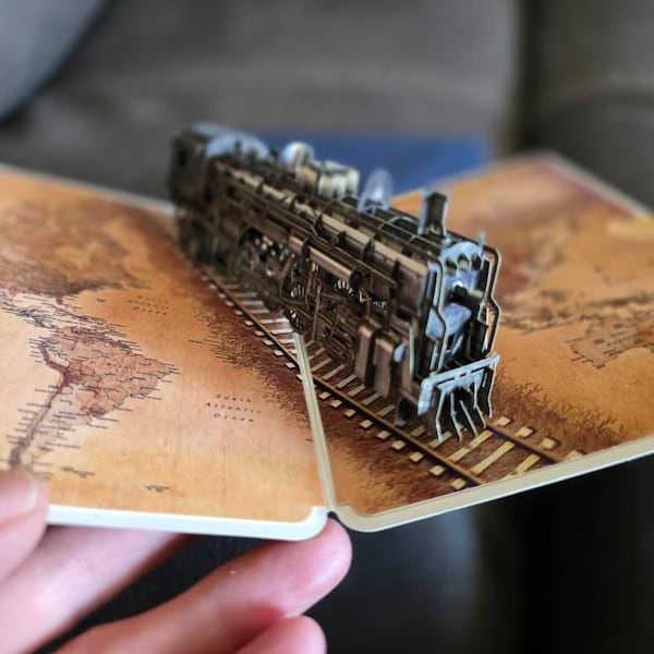 Pop up Airplane Card, 3D Bi-plane Card, Father's Day, for Birthday ...