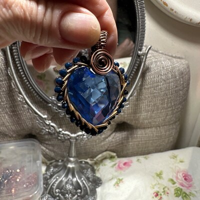 Human Realistic Eye Pendant Awakening Human Eye Jewelry Dual Blue Color ...