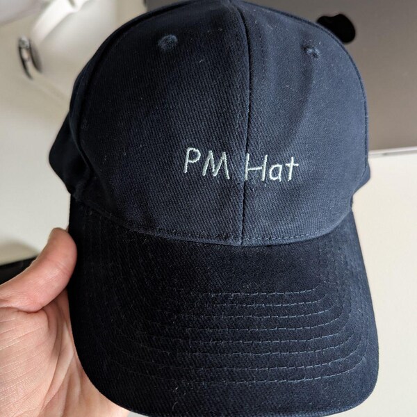 Personalised Slogan Baseball Cap - Custom Embroidered Text - Unisex Hat ...