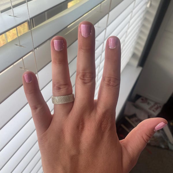 Unicorn Poop Ring With Opal Inlay 6mm Width Diamond Dust Ring ...