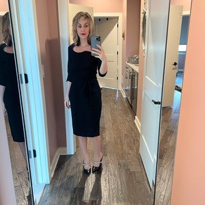 Janice Old Hollywood Pencil Dress Curve Neckline - Etsy