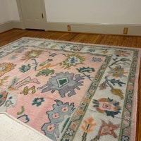 Irregular Kidney Bean Shape Tufted Colorful Rug, Multi-level Pile, Hand ...