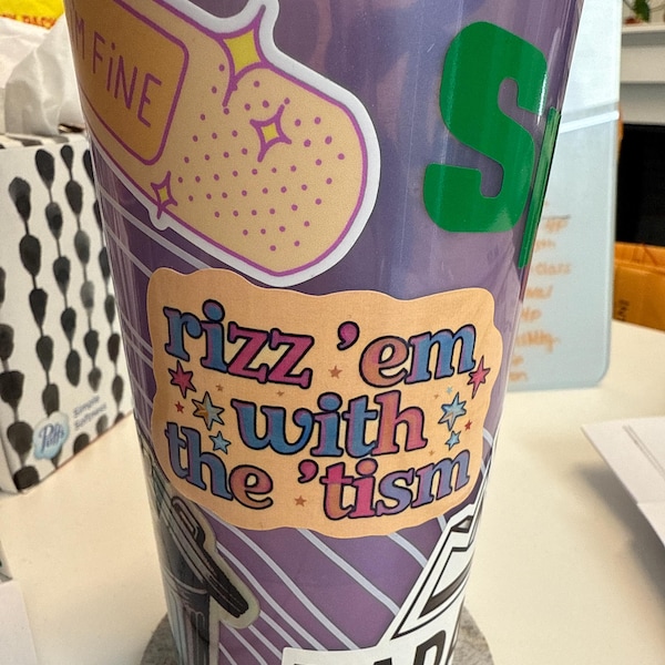 Rizz 'em With the 'tism Sticker: Autism Awareness Decal - Etsy