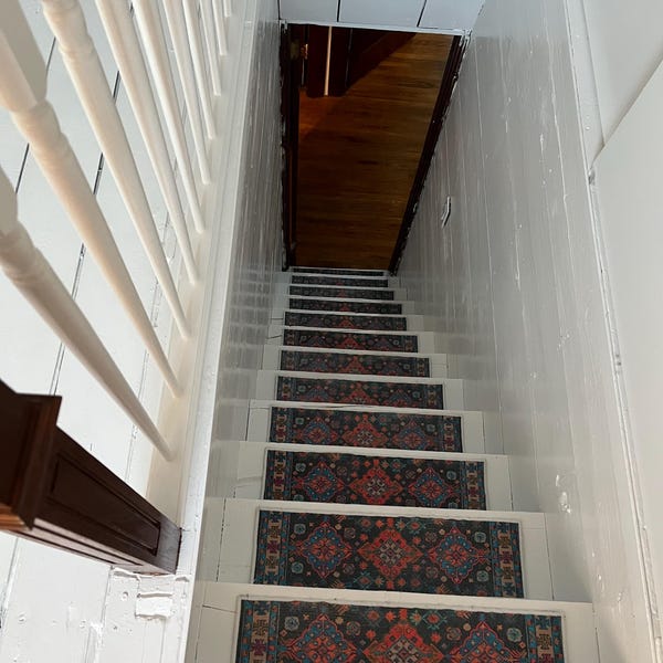 Custom Size Striped Runner Rug - Modern Design Stair Treads - Non Slip ...