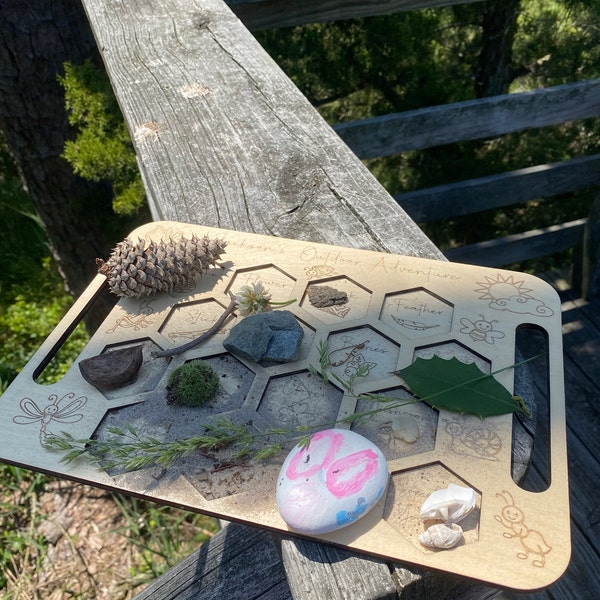 Kids Nature Scavenger Hunt Board, Homeschool Preschool Montessori ...