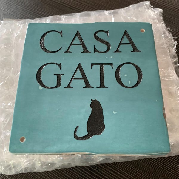 Engraved Emerald Green Ceramic Wall Tile Address Sign Irish Handmade ...