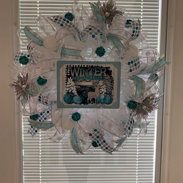 Winter Wonderland Wreath Sign, Winter Wreath Sign, Personalize It by ...