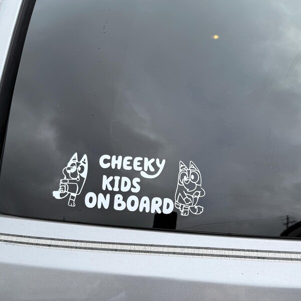 Cheeky Kids Bluey Car Decal - Etsy