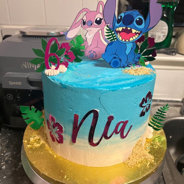 Stitch Cake Topper Set - Etsy UK