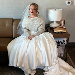 KNITTING PATTERN Snowfall Sweater Scarf, Scarf With Sleeves, Sneed ...