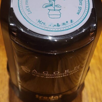 Self Inking Stamp, Interlocking Monogram Stamp, Desk of Stamp, Name ...