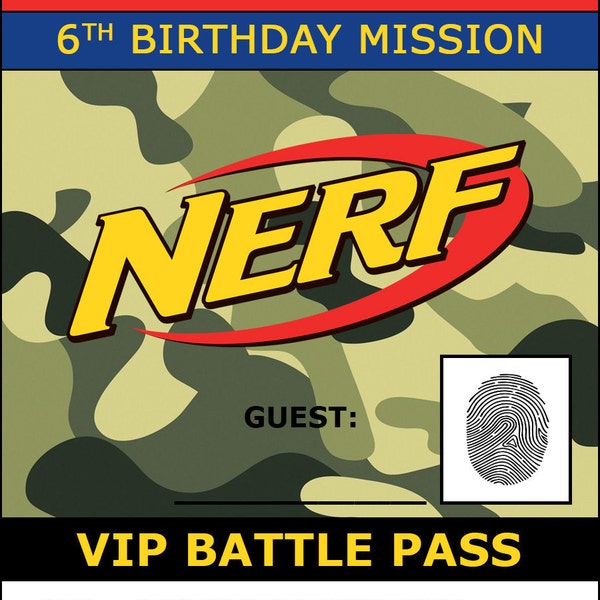 Printable Nerf Battle Sign - Nerf Decor | Nerf Battle Signs | Nerf ...