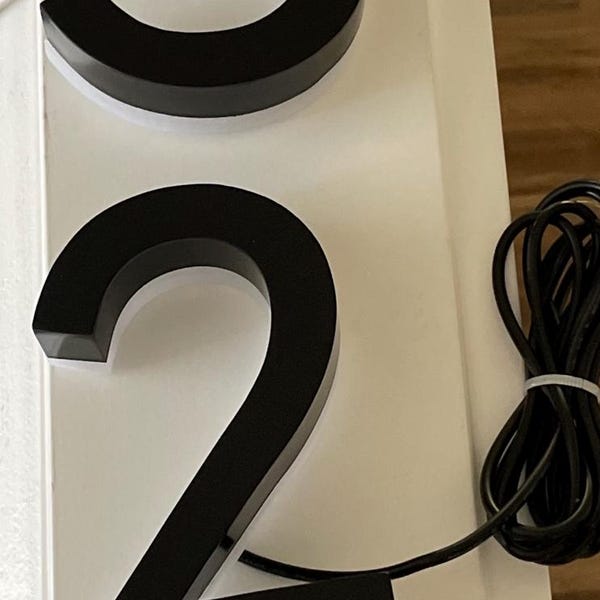 Custom Modern Solar House Numbers ,personalized Illuminated Address ...