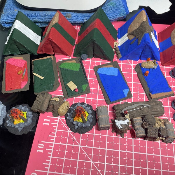 Adventure Camp Set Dnd Miniature Terrain for Dungeons and Dragons ...
