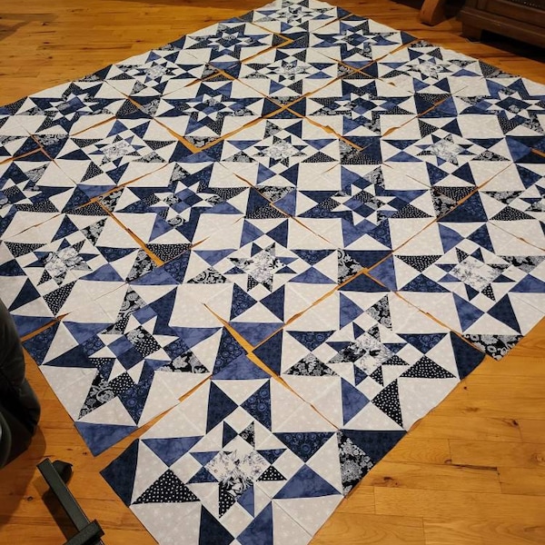 Beginner Quilt Pattern Paper Copy of Oasis Quilt Pattern for Beginners ...