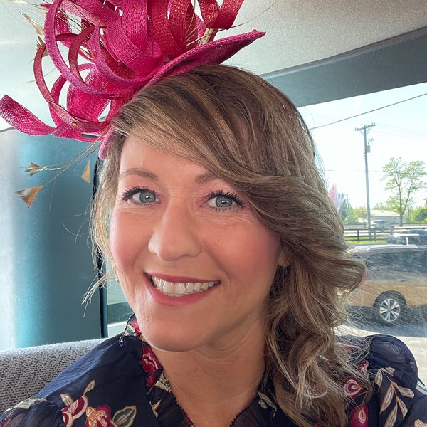 Royal Radiance "evelyn" – Bold Purple Percher Hat With Feather Spikes ...