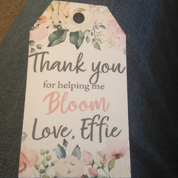 Mother's Day Tags Thank You Card Floral Thank You Mothers Day Gift Tag ...