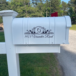 Monogram Mailbox Decal Personalized 23 Color Choices - Etsy