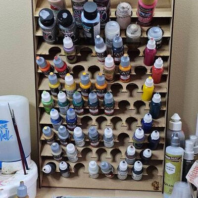 Wall Mounted Hobby Paint Storage Rack Vertical - Etsy