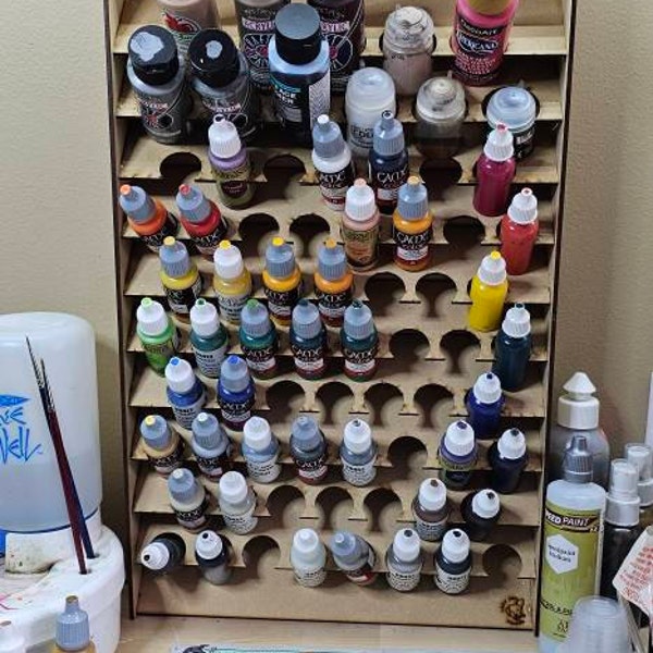 Wall Mounted Hobby Paint Storage Rack - Vertical - Etsy