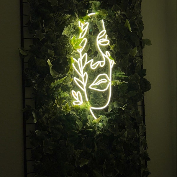 Abstract Face Neon Sign, Woman Face Led Sign, Face Led Light, Custom ...