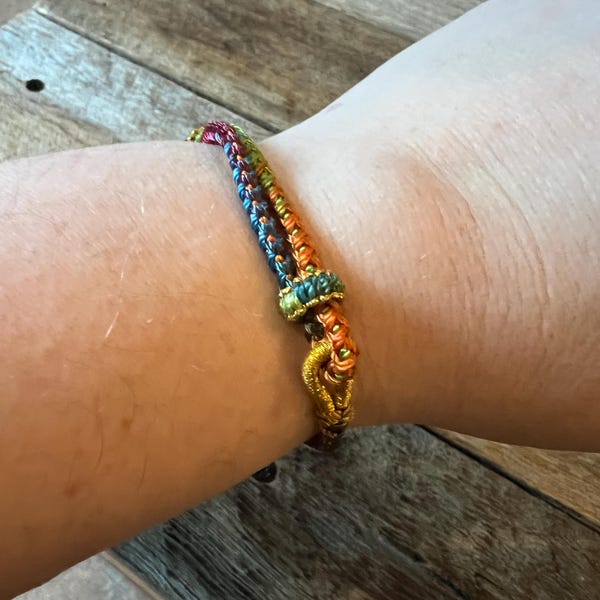 Woven Buddhist Lucky Rope Bracelet for Men or Women Tibetan Knots ...