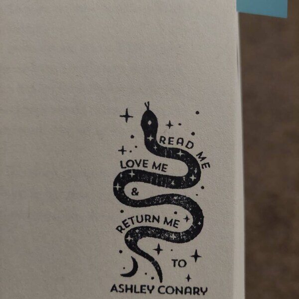 Snake Library Stamp, Custom Self Inking Ex Libris Stamp, Book Plate ...