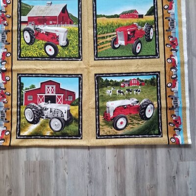 Oliver Tractor Fabric Logo Toss Cream - Etsy