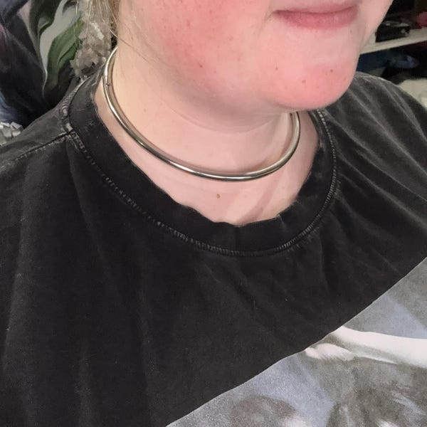 8mm Matte Black Titanium Eternity Collar, Locking Infinity Collar for ...